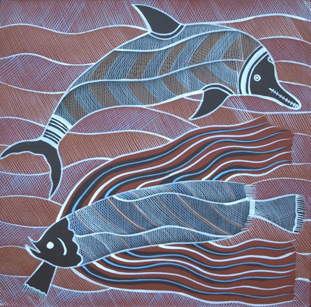 Aboriginal Barramundi Art - Japingka Aboriginal Art Gallery