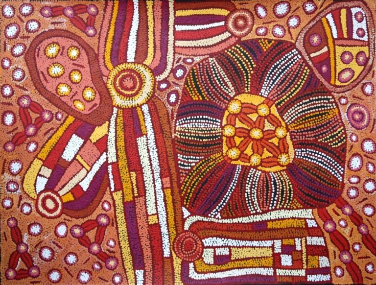 Pink Aboriginal Art Paintings at Japingka Gallery