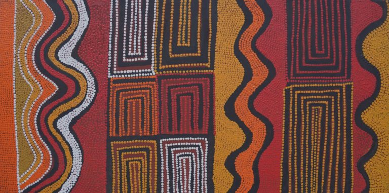 Red Aboriginal Art Paintings at Japingka Gallery