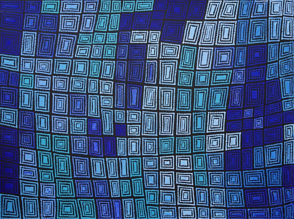 Blue - Aboriginal Paintings Exhibition Collection - Japingka