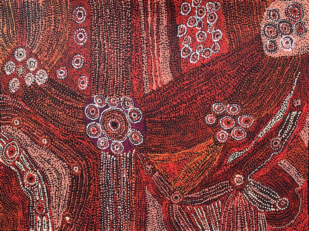 Red Aboriginal Art Paintings at Japingka Gallery