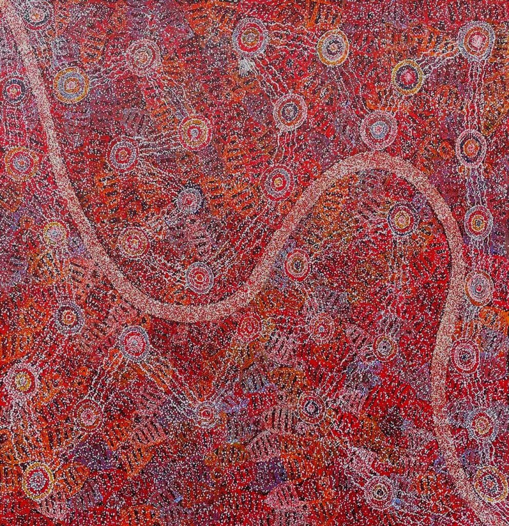 Red Aboriginal Art Paintings at Japingka Gallery