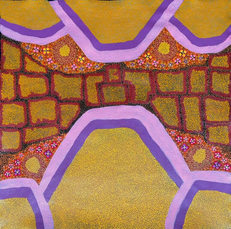 Gold & Yellow Aboriginal Art Paintings at Japingka Gallery