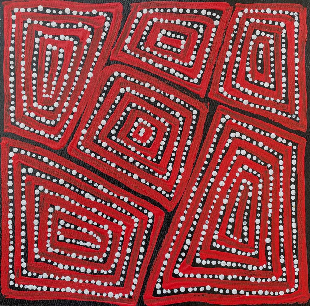 Red Aboriginal Art Paintings at Japingka Gallery
