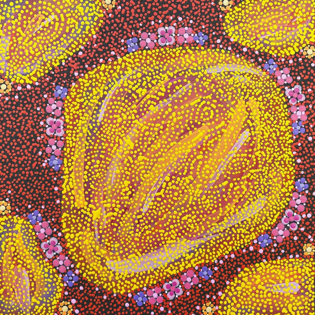 Gold & Yellow Aboriginal Art Paintings at Japingka Gallery
