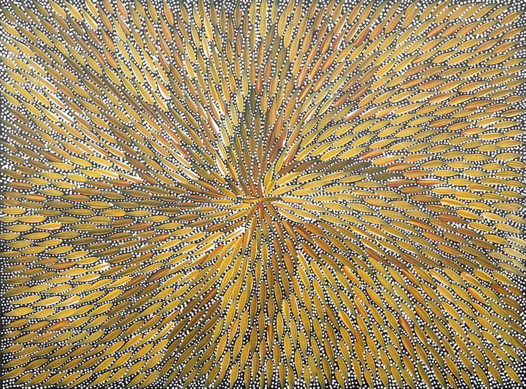 Gold & Yellow Aboriginal Art Paintings at Japingka Gallery