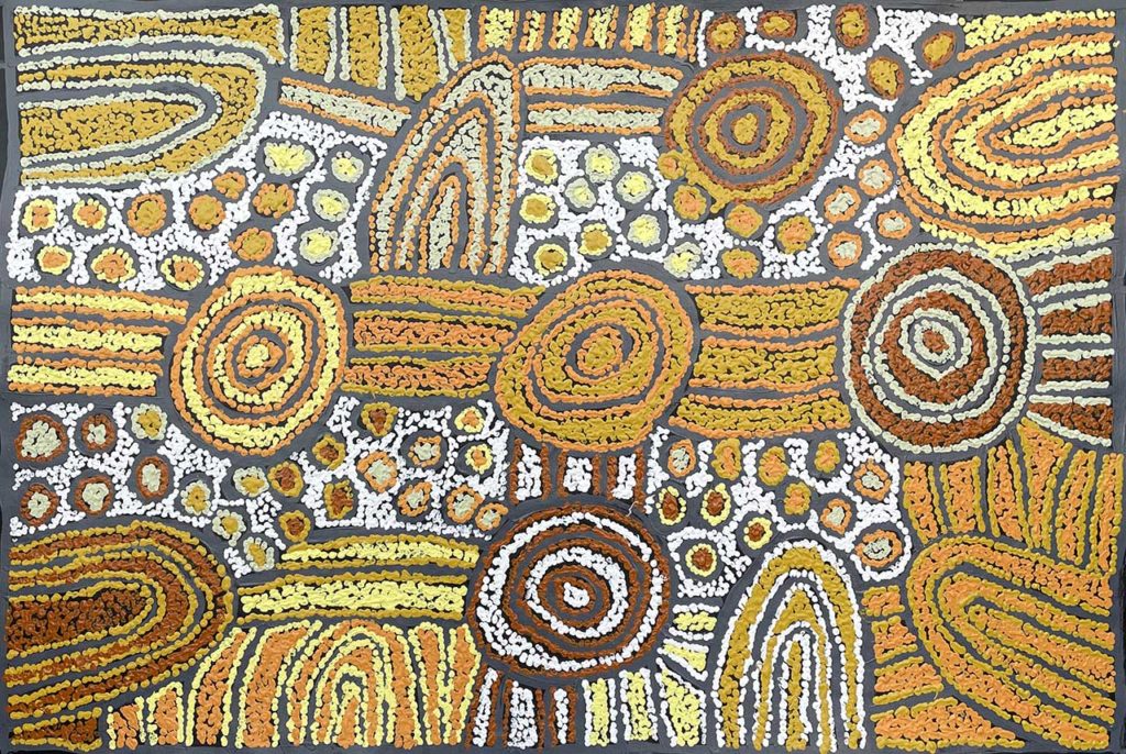 Gold & Yellow Aboriginal Art Paintings at Japingka Gallery