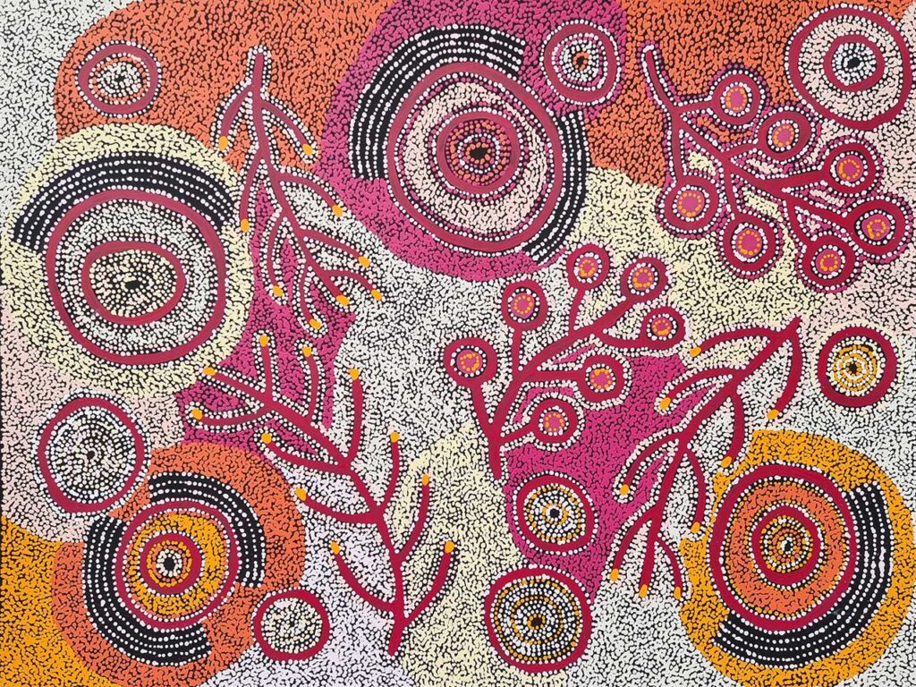 Pink Aboriginal Art Paintings at Japingka Gallery
