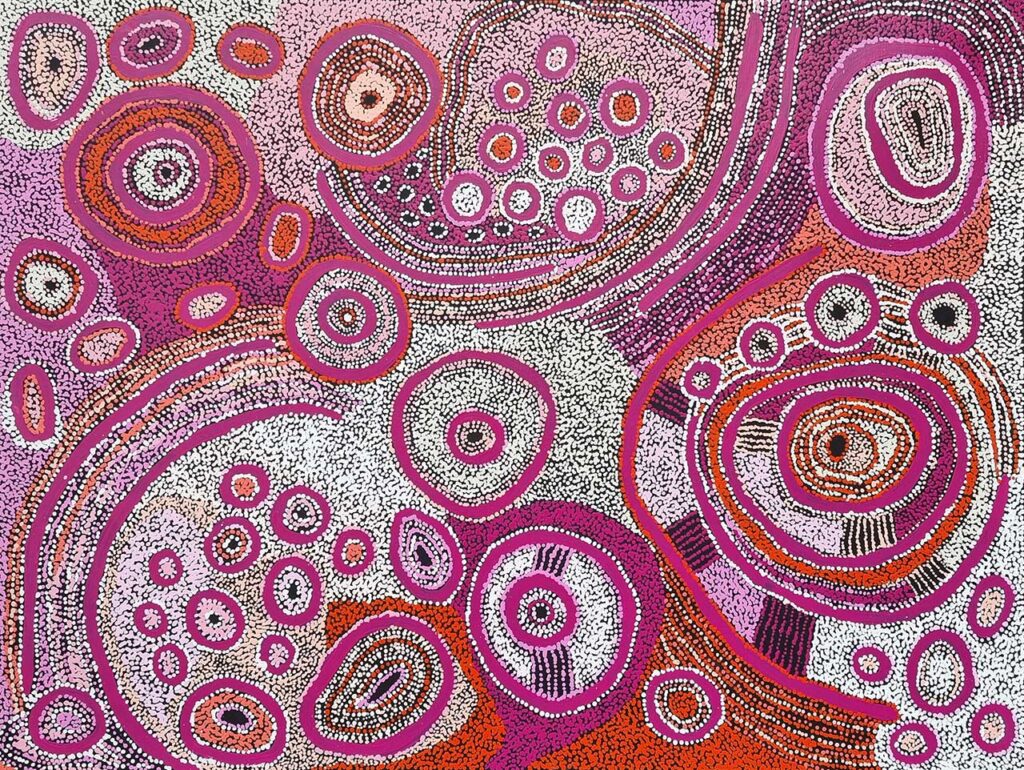 Pink Aboriginal Art Paintings at Japingka Gallery