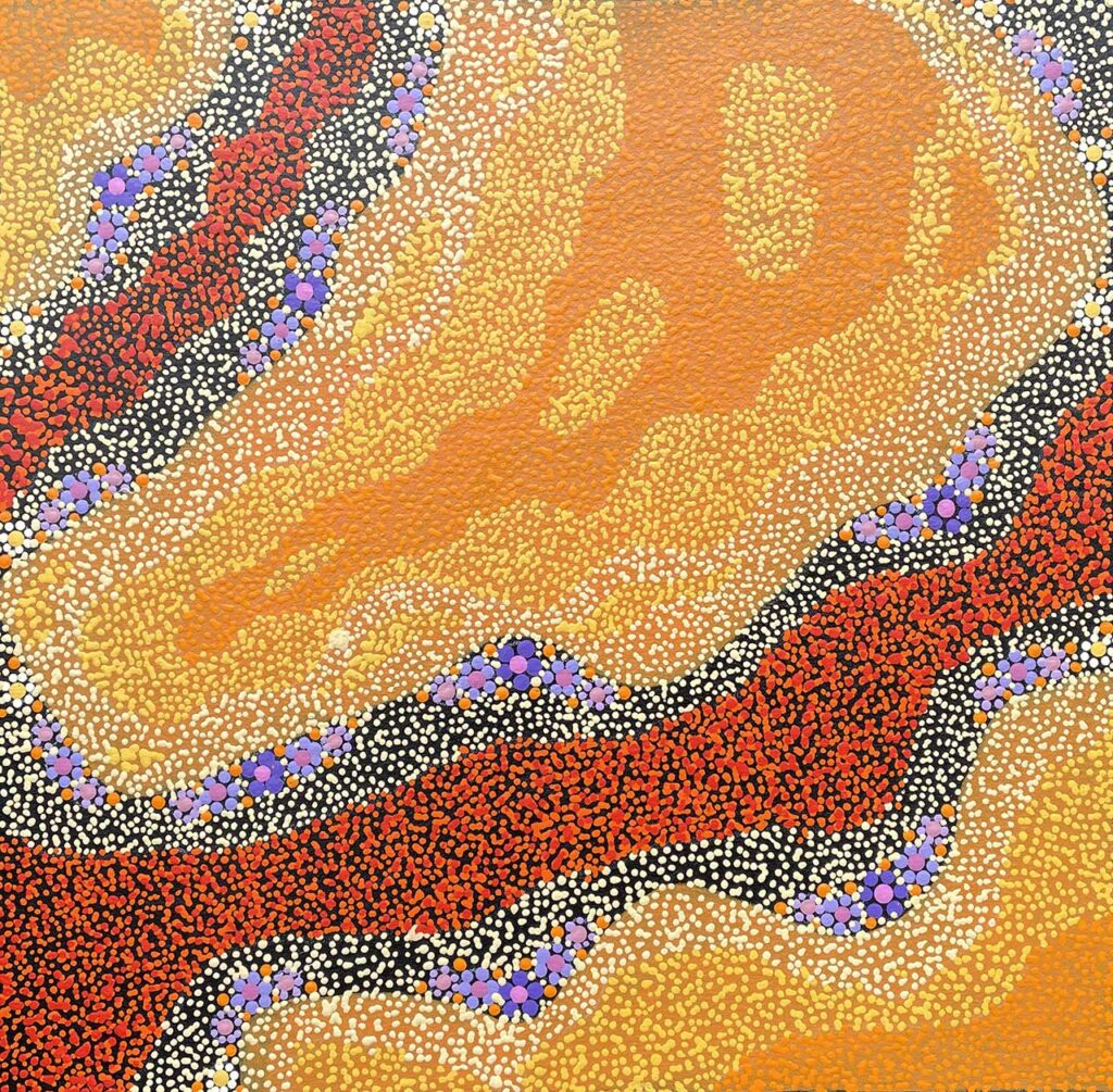 Gold & Yellow Aboriginal Art Paintings at Japingka Gallery