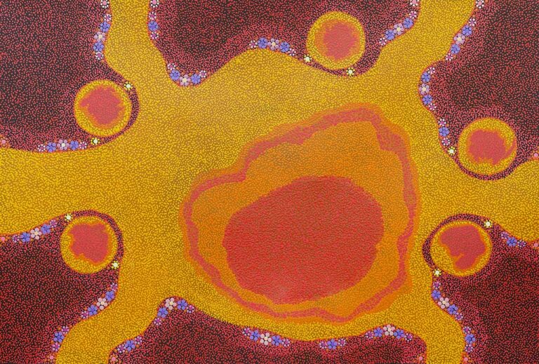 Gold & Yellow Aboriginal Art Paintings at Japingka Gallery