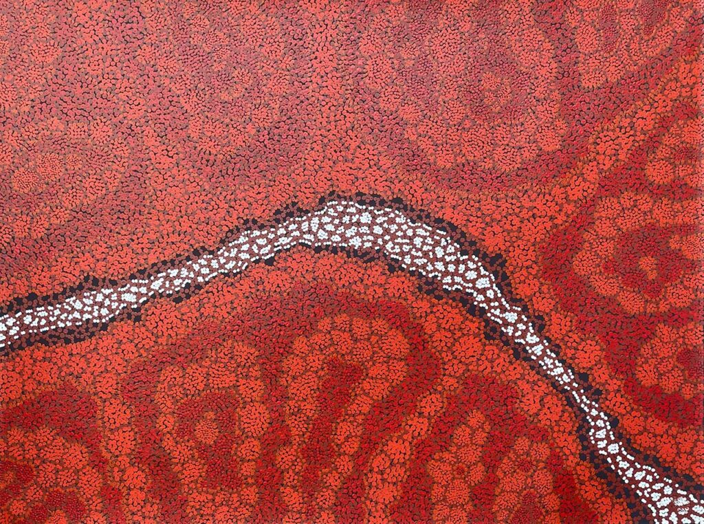 Red Aboriginal Art Paintings at Japingka Gallery