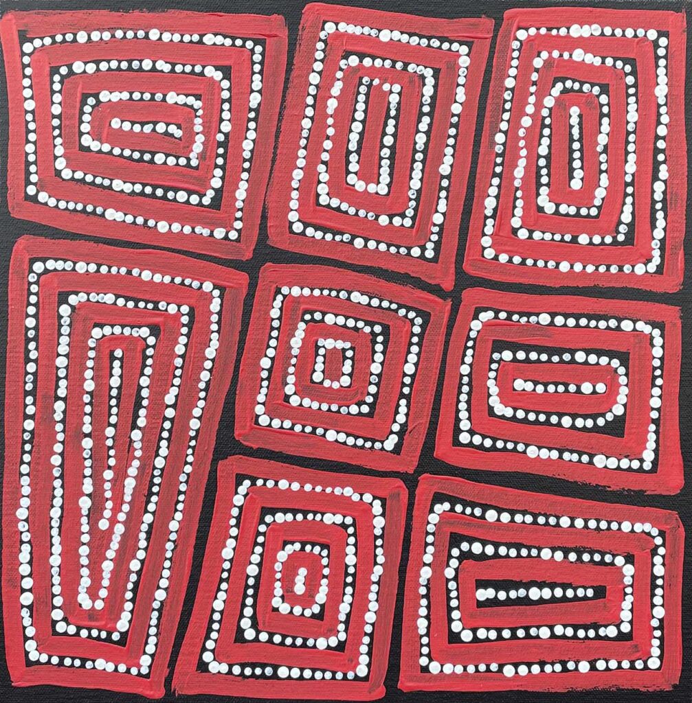 Red Aboriginal Art Paintings at Japingka Gallery